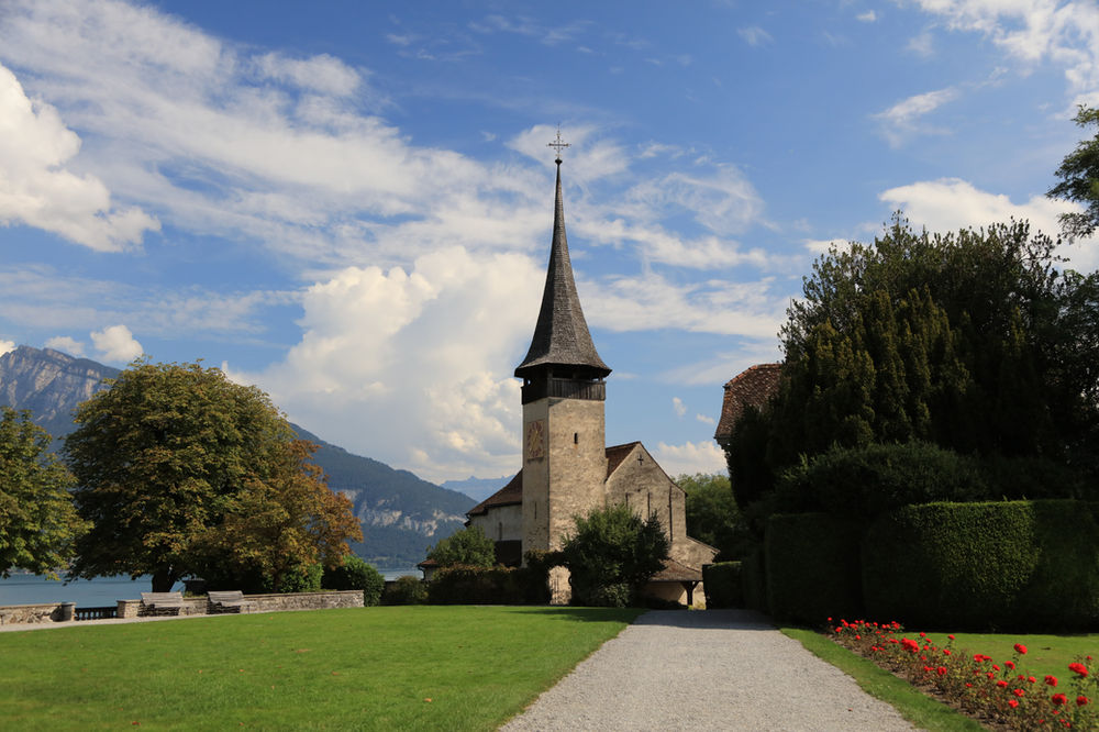 Spitz Castle Church Spiez, Switzerland