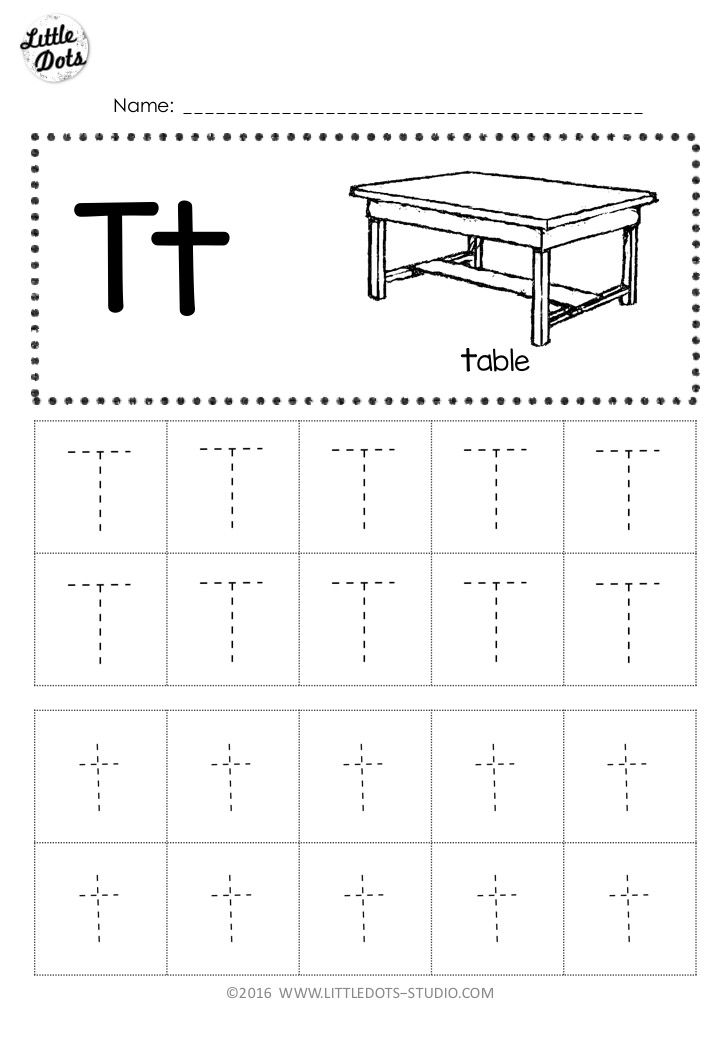 Free Letter T Tracing Worksheets Free Letter T Tracing Worksheets