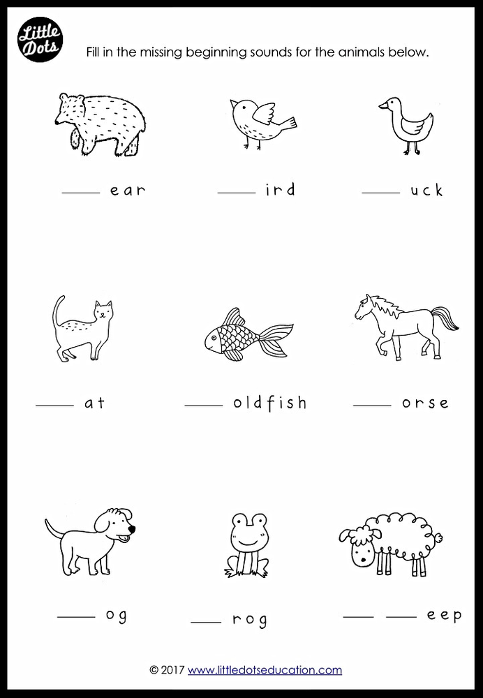 Brown Bear, Brown Bear, What Do You See? Theme Beginning Sounds Worksh