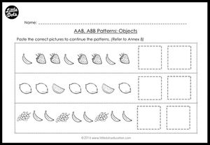 Ab Abb Abc Pattern Worksheet For Kindergarten