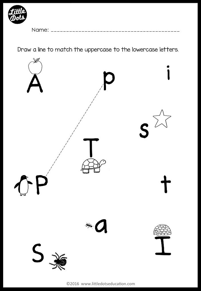 Matching Uppercase And Lowercase Letters Worksheet
