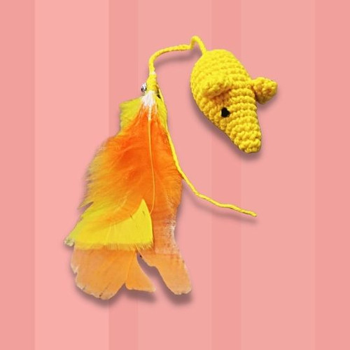 Brinquedo artesanal Amigurumi Meowse para gatos com catnip ...