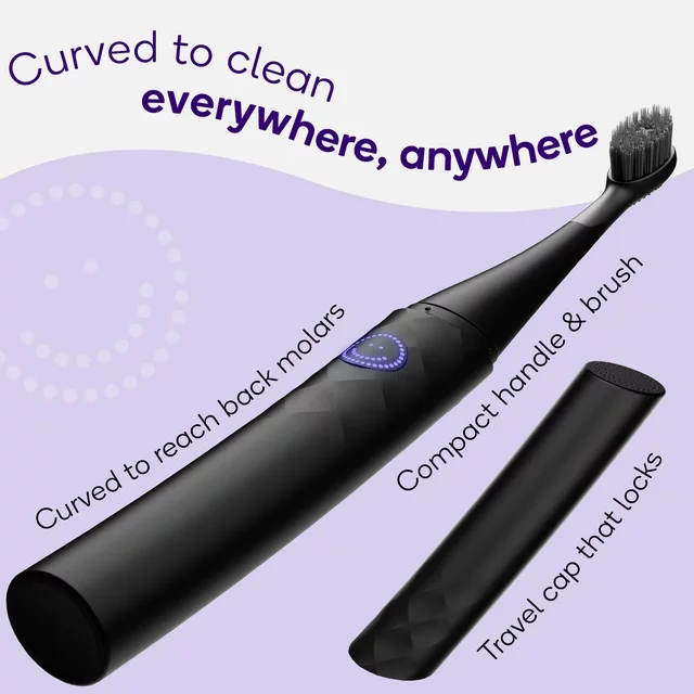 Burst Curve Sonic Electric Toothbrush, 3 Modes, Soft Charcoal Bristles ...