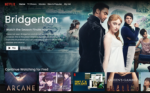 Netflix Layout Redesign | Sophia Reeder Art