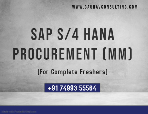 SAP S4 HANA 1909 Procurement (MM) Videos | Gaurav Learning Solutions