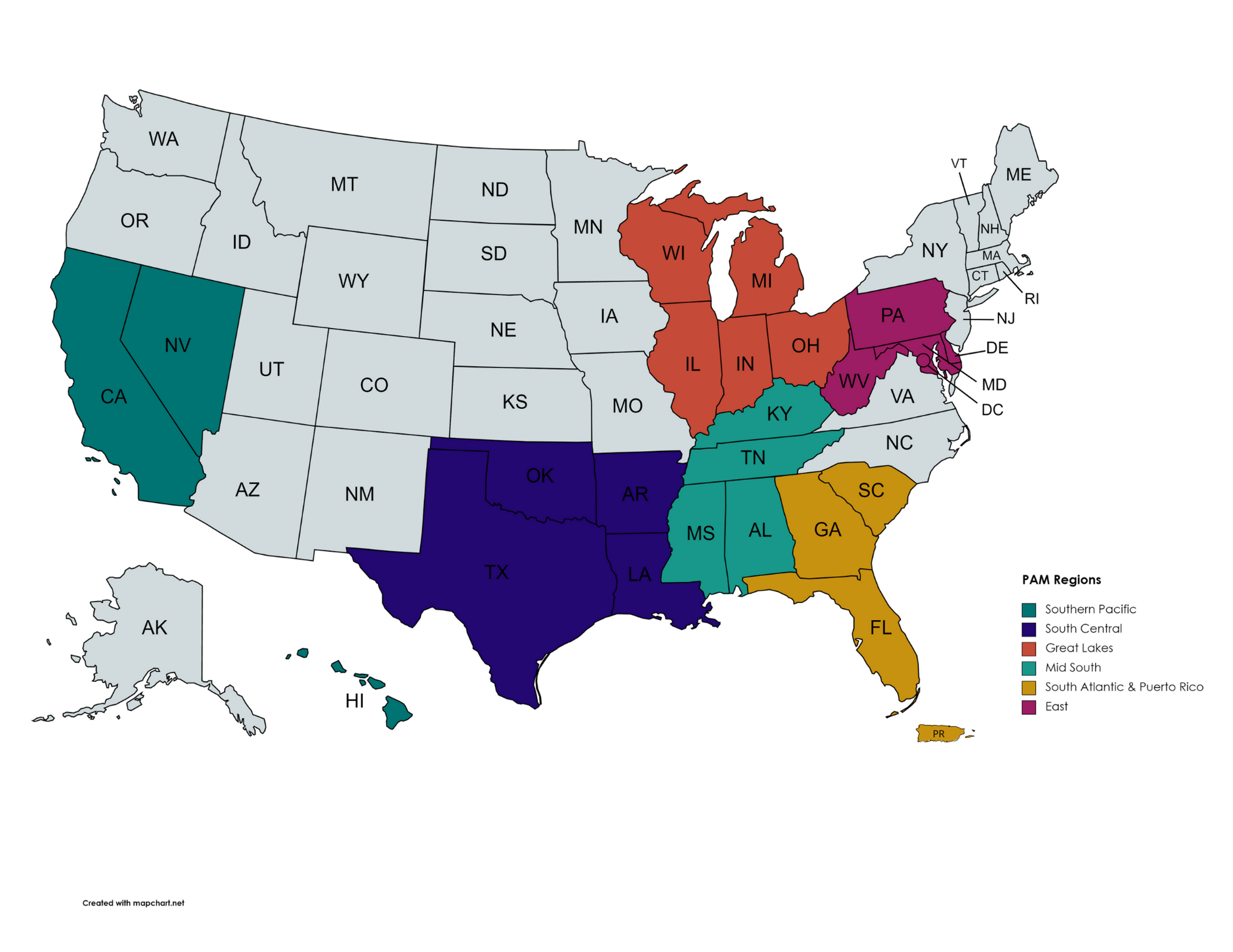 PAM Regions | presbymusic