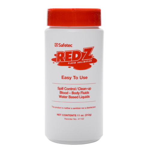 Red Z Biohazard Fluids Absorbent Powder 11 Oz Shaker Bottle | Vitaltek