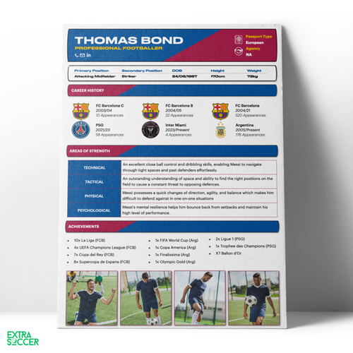 Football Player CV (Editable) | Extra Soccer
