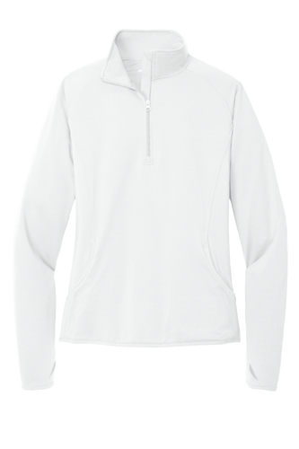 ladies 1/4 zip stretch pullover lst850 | Grimm's Embroidery