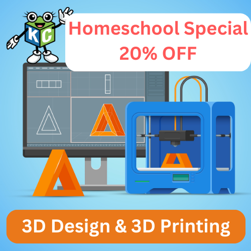Homeschool Special - Intro to 3D Design & 3D Printing | kids-can-cad Copy