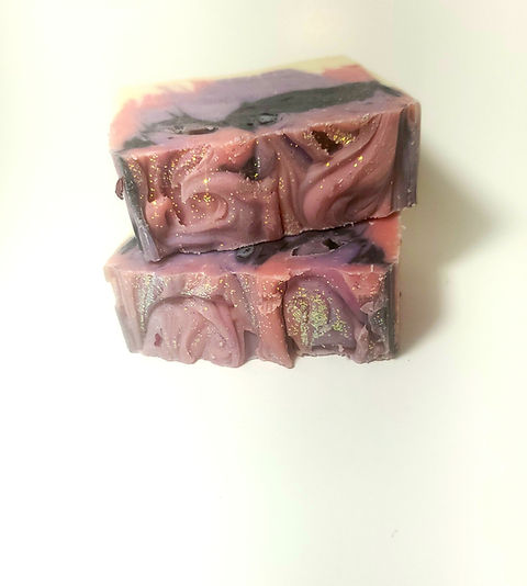 black raspberry vanilla cold process soap