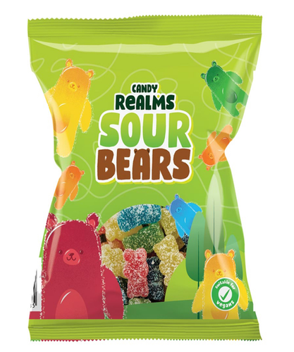 Candy Realms Sour Bears 190g x 12 | Bulk Bites