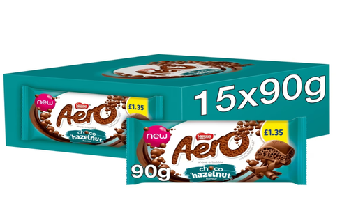 Aero Hazelnut Chocolate Sharing Bar 90g x 15 PMP £1.35 | Bulk Bites