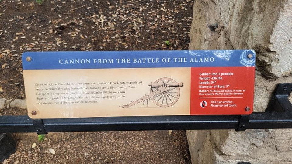 Inside410 Historical Marker Love - Cannon From the Battle of the Alamo