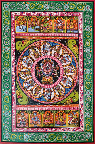 Golden Incarnation with Dashavatar | Jagannatha Pattachitra Style ...