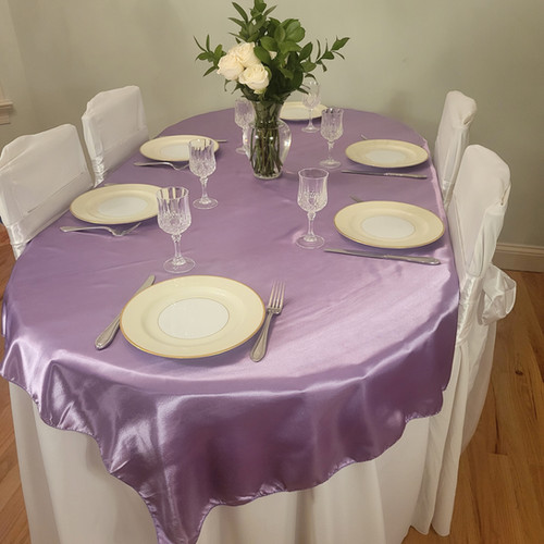 90" Square Satin Overlay | City Of Oaks Linens