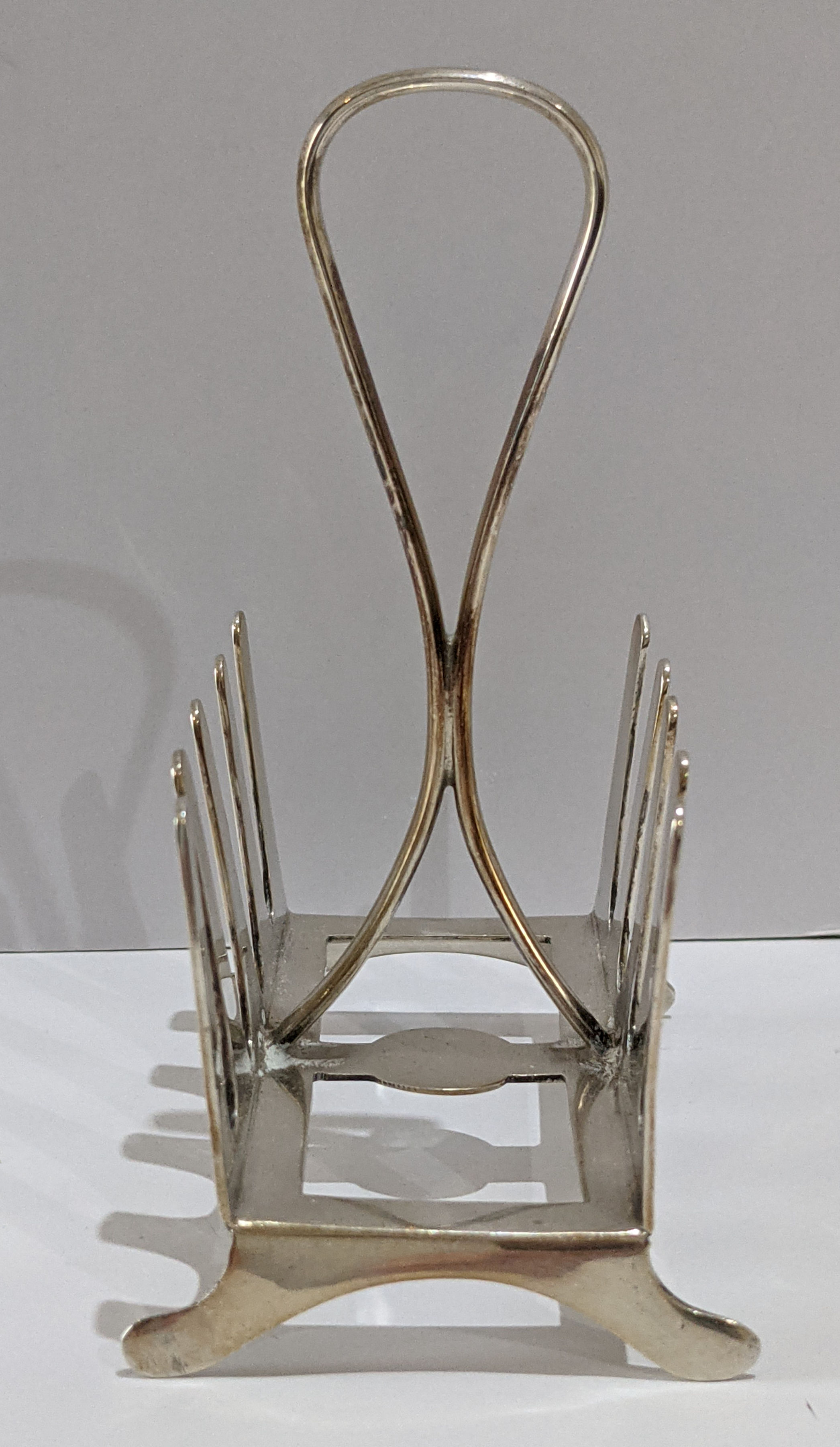 1937 Art Deco Rare Shape Hallmarked Solid Silver Toast Rack 75gms Harry ...