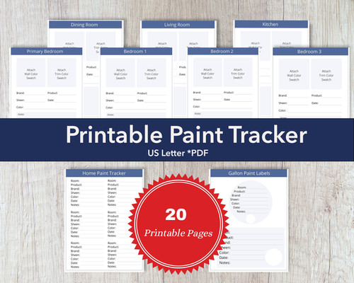 Printable Paint Tracker | Interior Solutions