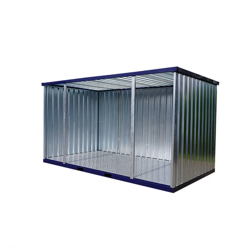Gartenhaus 4 x 2 Meter offen an der Längsseite 16ft RAL5011 | BVS PRO-BTP
