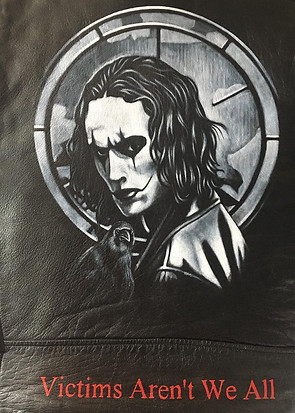 Art on Leather hand painted art on leather jackets and waistcoats