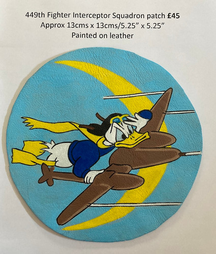 449th Fighter Interceptor Squadron handpainted leather patch | Artist Karl