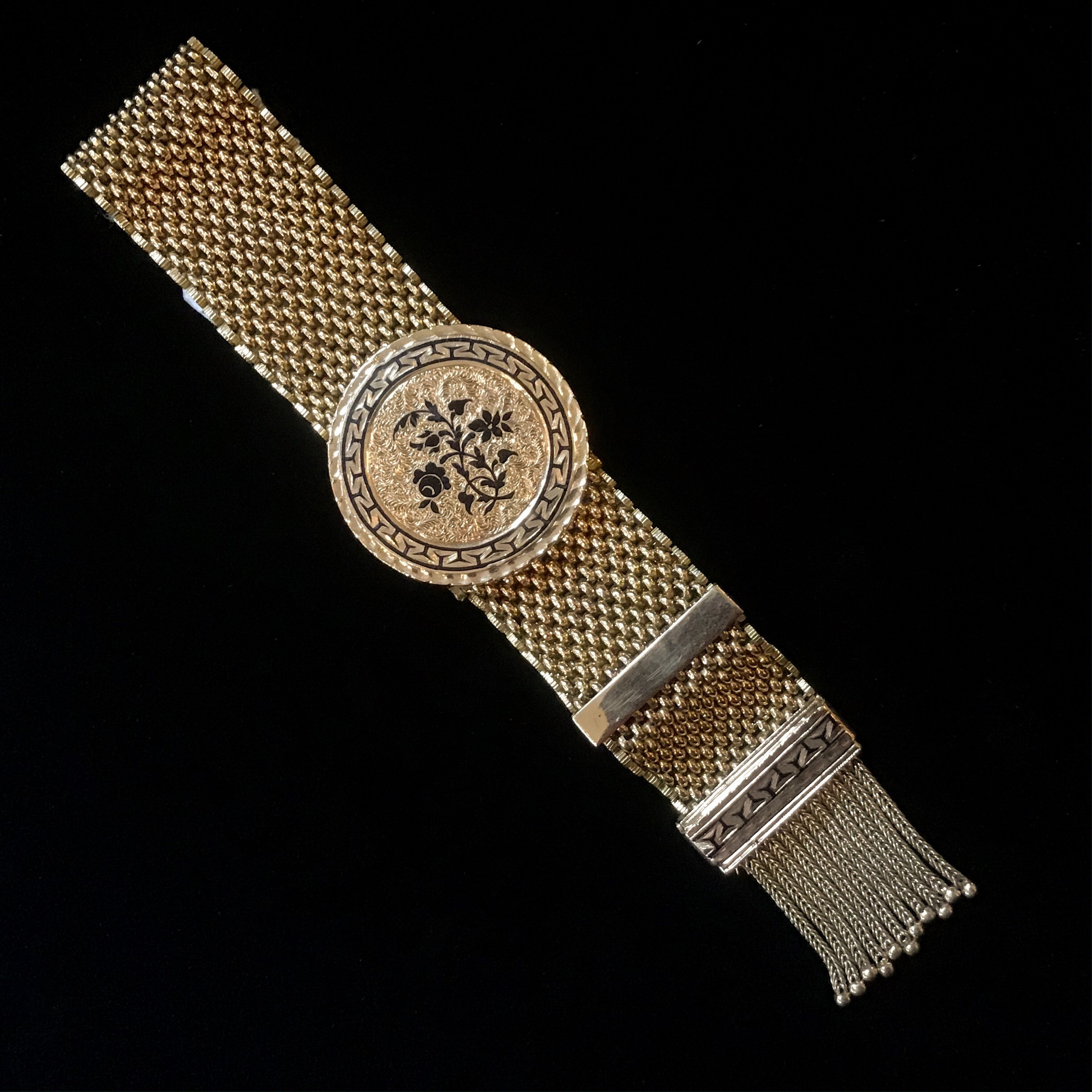 antique-14k-gold-and-enamel-slide-bracelet