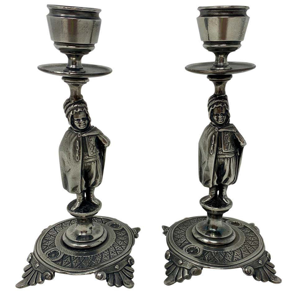 antique-silver-plated-figural-candlesticks