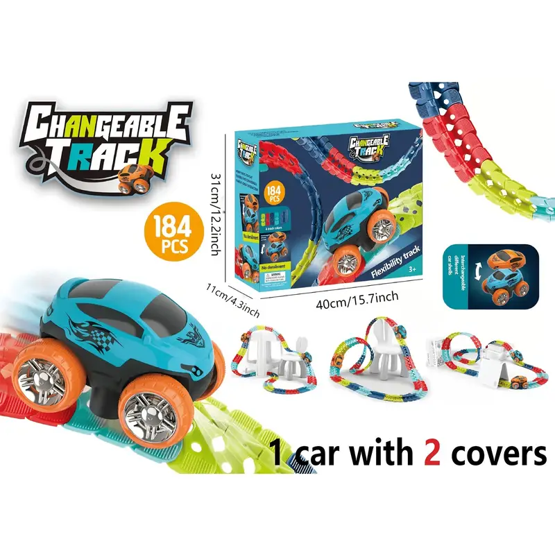 Create your own track - Race car set (184 pcs) | Sunnah Life Academy