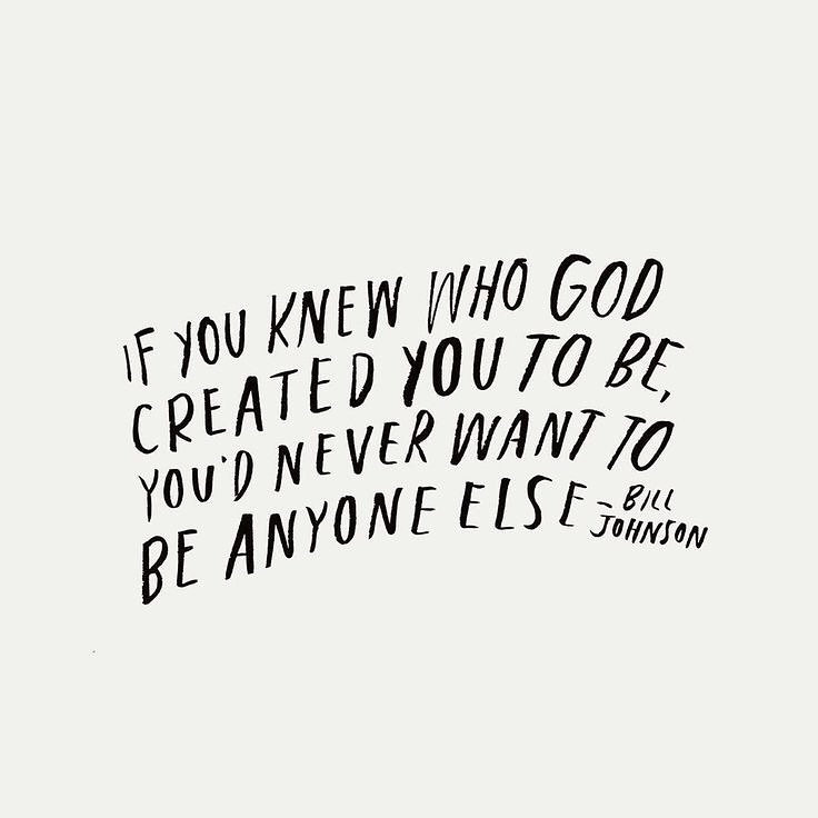 Be Who God Created You to Be