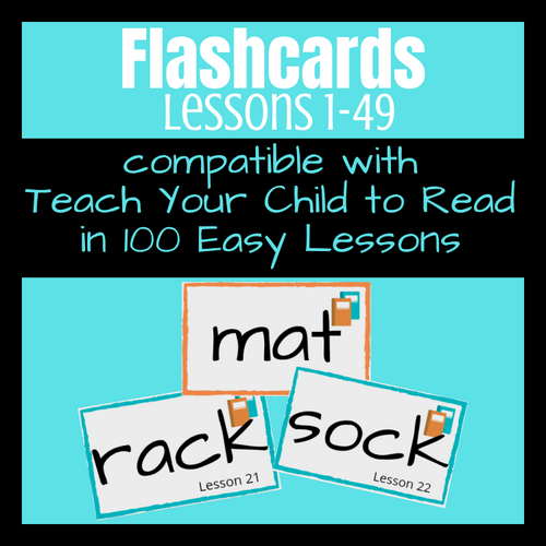 Flashcard Set 1 Companion to Teach Your Child To Read in 100 Easy ...