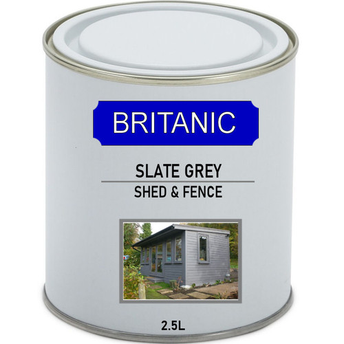 Slate Grey Shed and Fence Paint 2.5L | BRITANIC