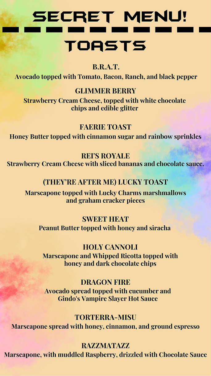 secret menu | Critical Grind