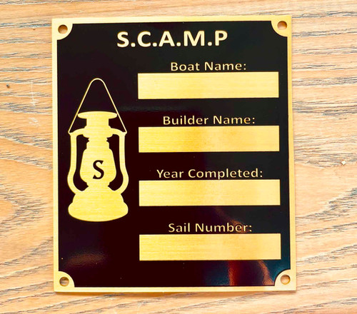 SCAMP Brass Name Plate | Scamp Sailboat