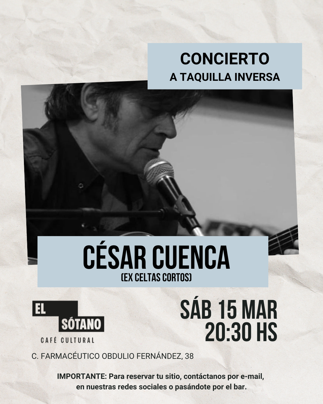 César Cuenca (ex Celtas Cortos) | El Sótano Cultural