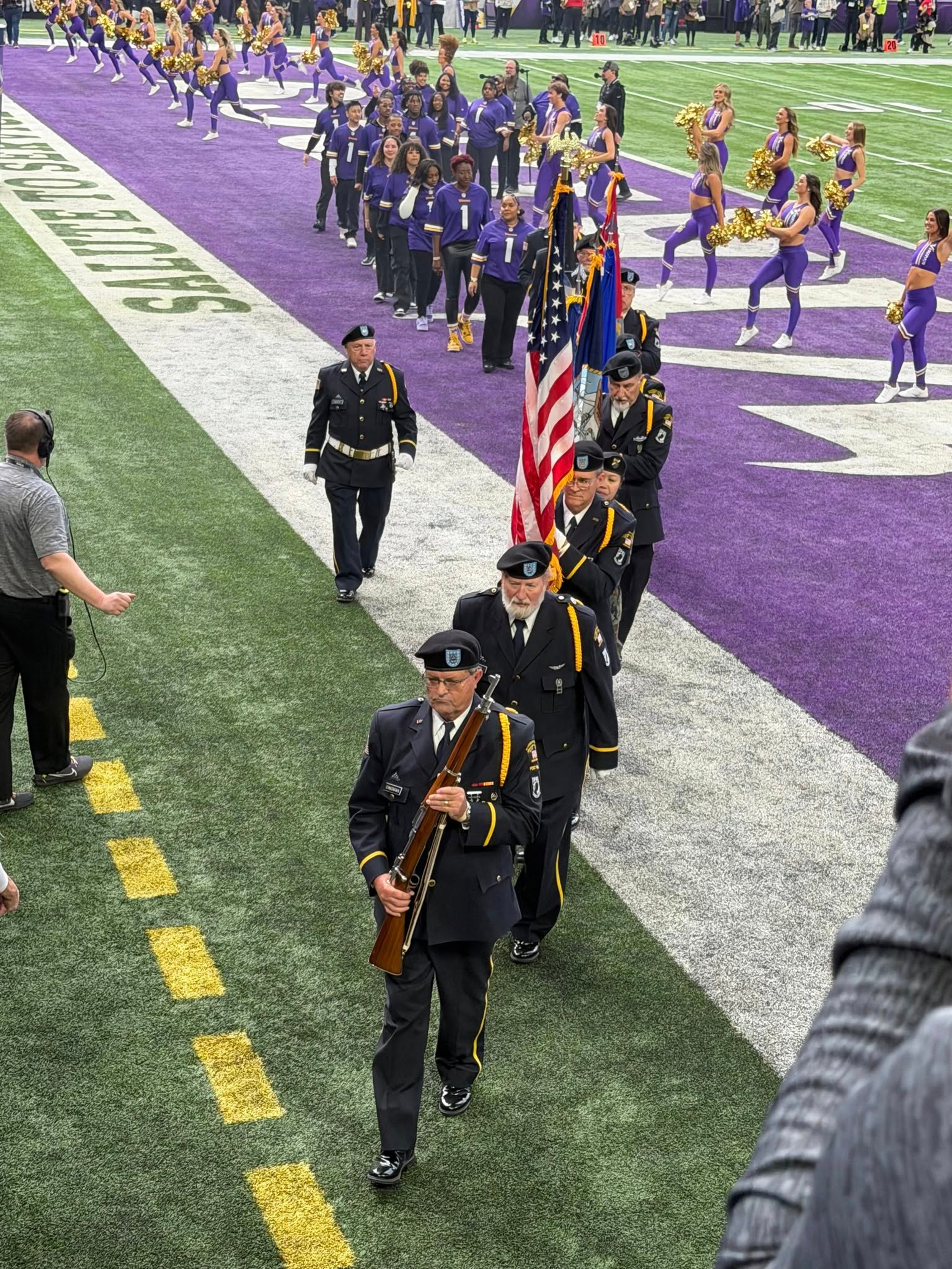 Bloomington Honor Guard at Vikings Game