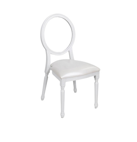 Louis clear back white chair hire | Jaydas Events