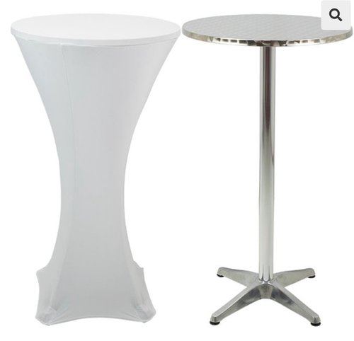 Poseur table spandex covers for hire | Jaydas Events