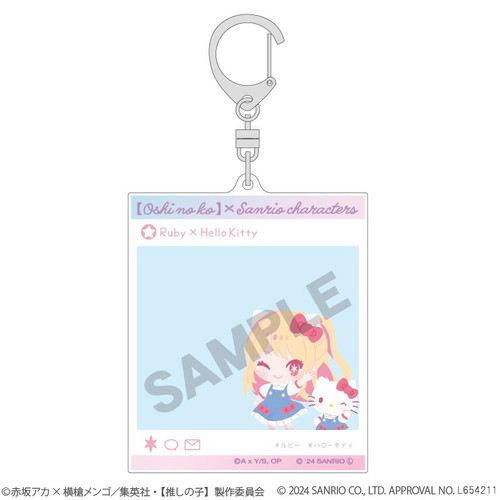 Oshi No Ko x Sanrio Characters Sns Style Acrylic Keychain Ruby x Hello ...