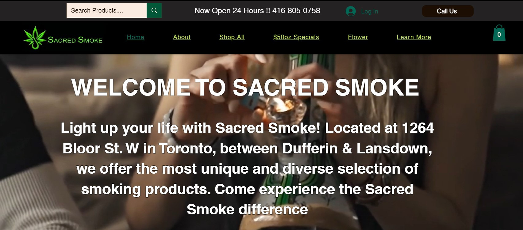 Sacred Smoke Cannabis Open 24 Hour Dispensary Delivery Toronto