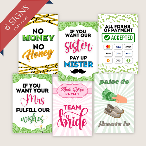 Doli/Bridal Party Signs | DESIGNR