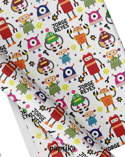 Robots Wrapping Paper | Paprika Design