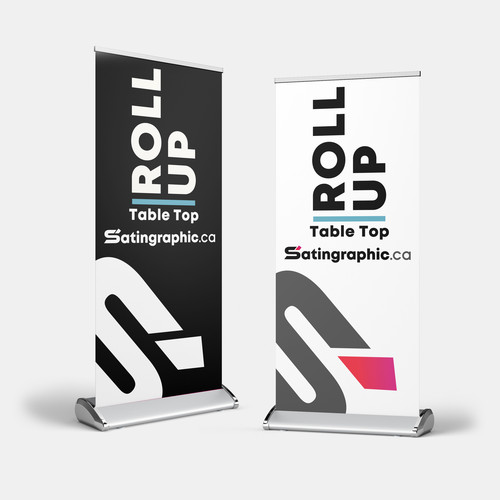 Table Top Roll Up (Pull Up) Banner | Satin Graphic