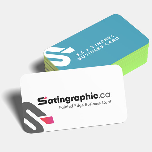 Painted Edge Business Card | Satin Graphic