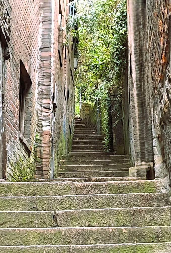 It’s a long climb up the Long Stairs, Newcastle upon Tyne