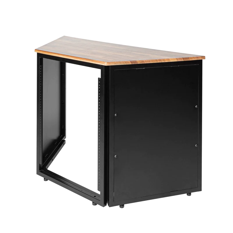 Wavebone Satel™ 3way Face Rackmount-Beautiful Wood & Steel Black 13U ...