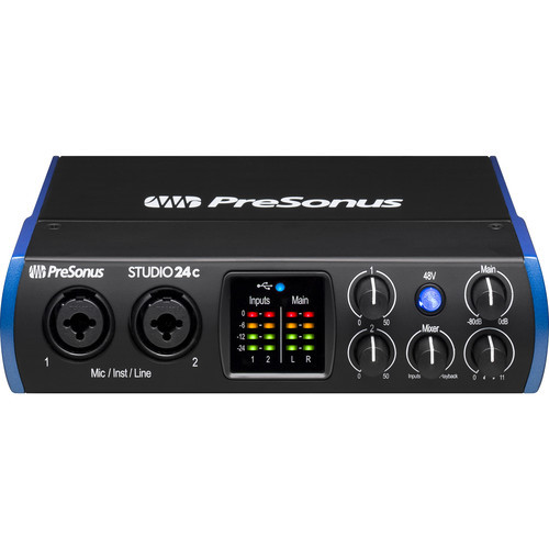 PreSonus Studio 24c Desktop 2x2 USB Type-C Audio/MIDI Interface | AV ...