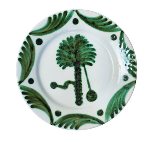 Green Palm Tree Plate | Everyday Elegance