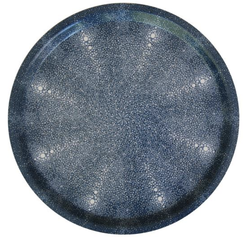 Shagreen Navy Round Tray | Everyday Elegance