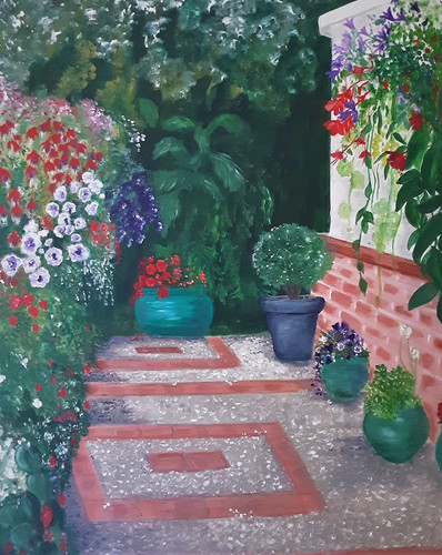 "COURTYARD GARDEN" Barbara A Taylor | artwestgallery