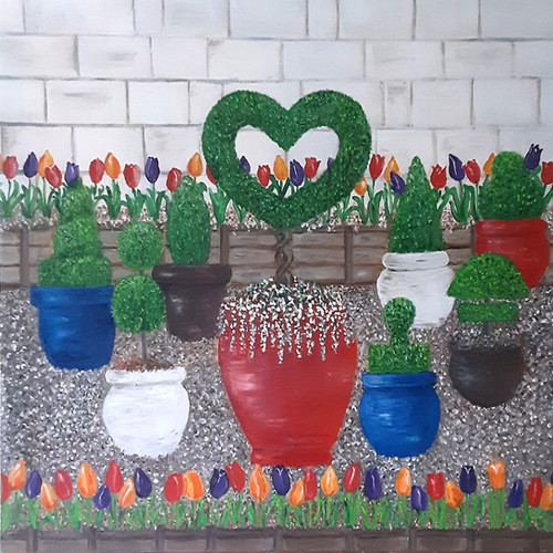"TOPIARY AND TULIPS" Barbara A Taylor | artwestgallery